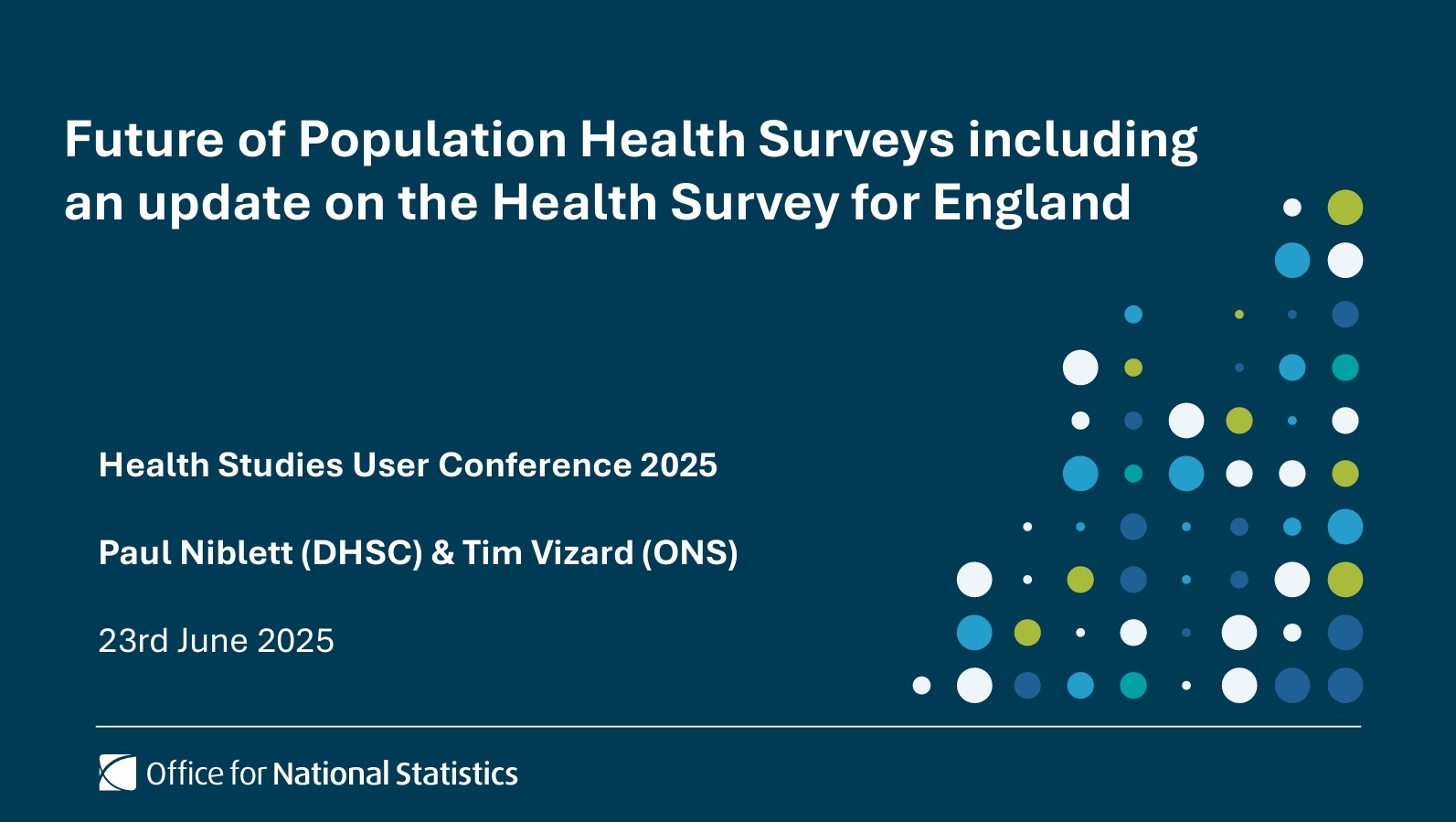 Reflecting on the future of population health surveys at the Health Studies User Conference 2025 ...
